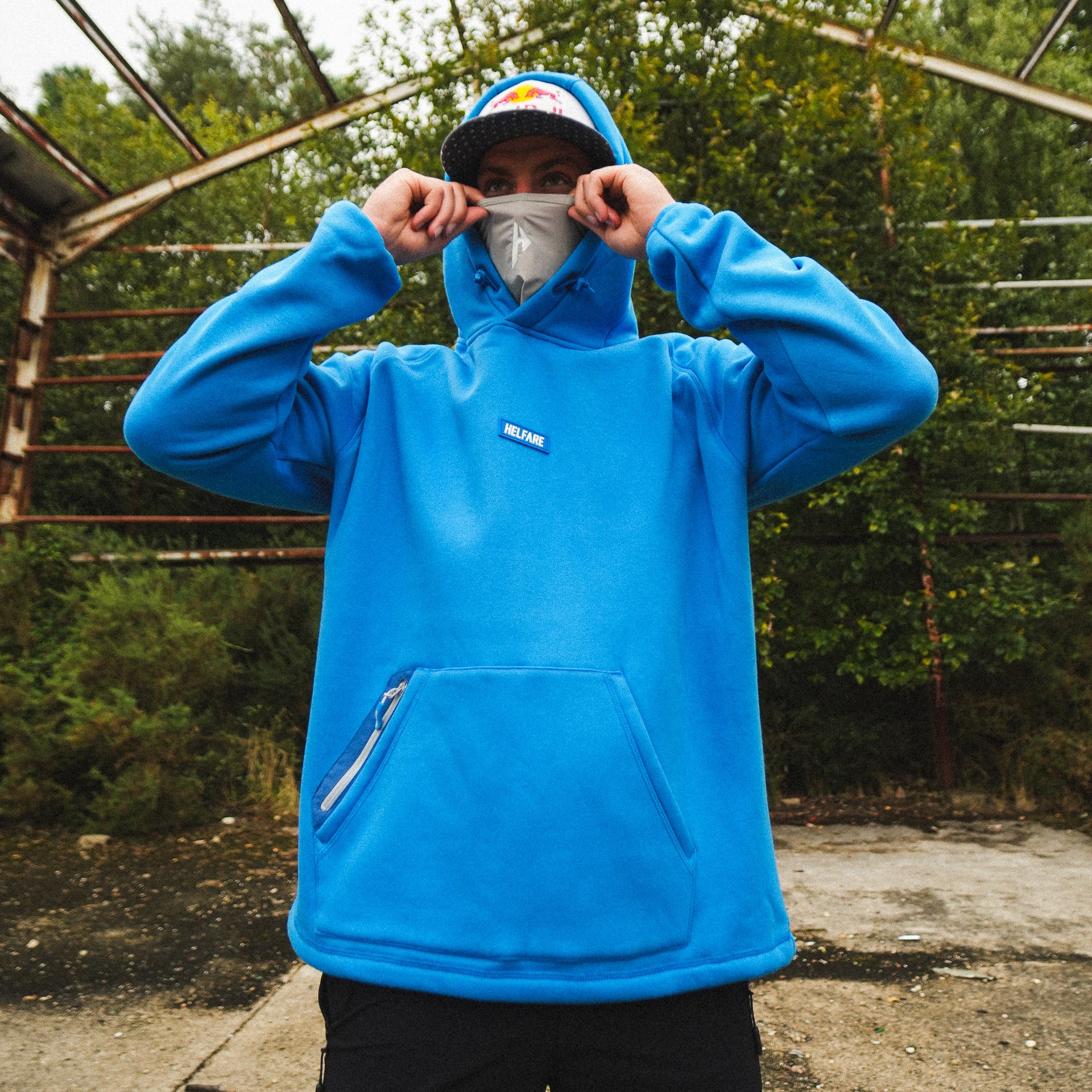 Face Mask Hood | Electric Blue | HELFARE High Performance MTB Kit